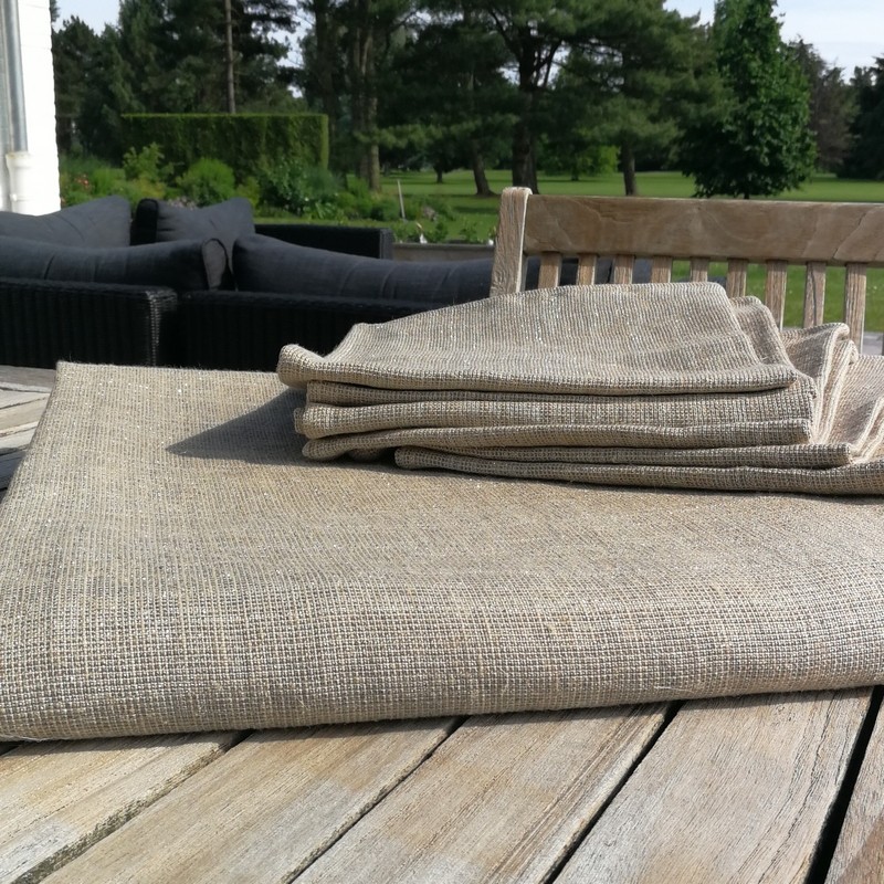 Nappe lin majoritaire coton fil lurex-L comme lin